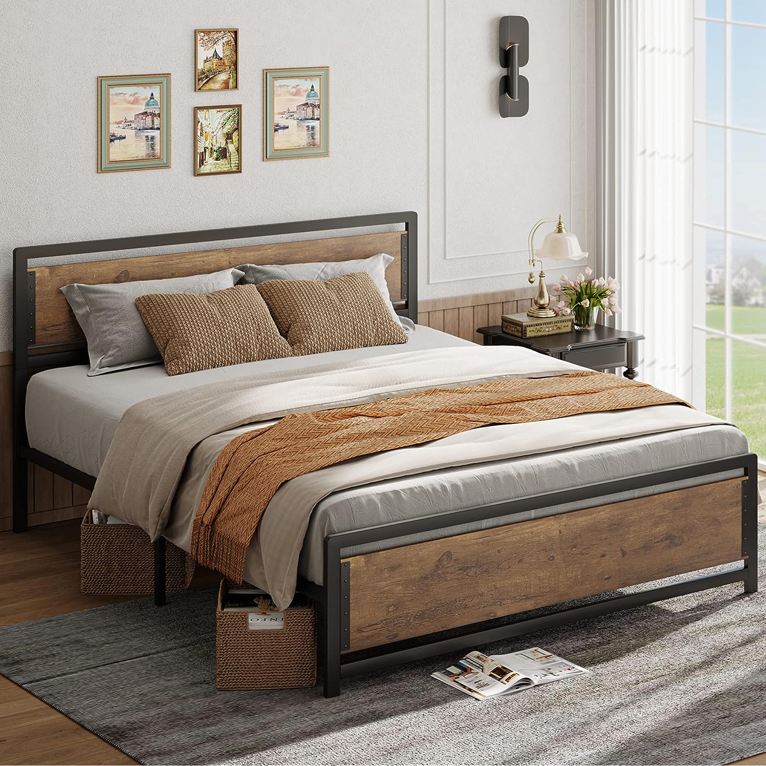 14 Amazon Bed Frames with Headboards for Industrial Chic – SOAPLAKE'S