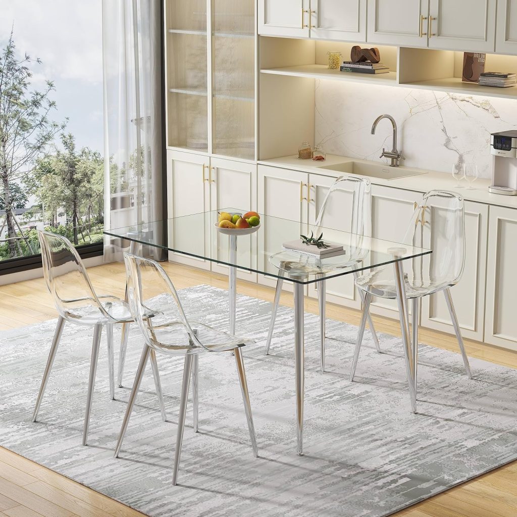 A Touch of Glass: Top 10 Rectangle Dining Table Sets for Four on Amazon ...